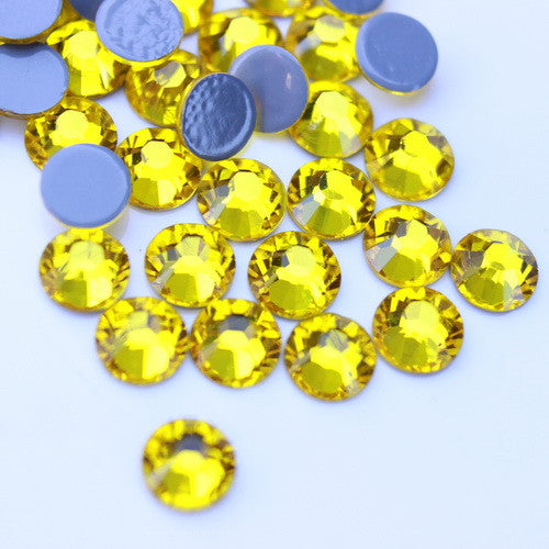 Glower® Citrine Premium Hotfix Rhinestone Flat Back – Avant Crystal