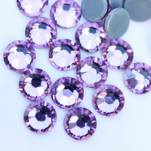 Glower® Light Amethyst Premium Hotfix Rhinestone Flat Back – Avant Crystal