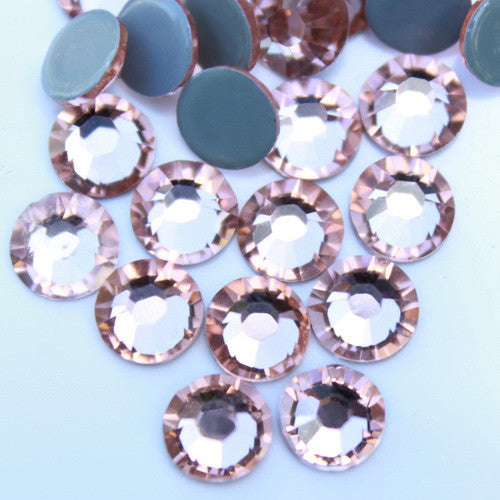 Glower® Light Peach (Champagne) Premium Hotfix Rhinestone Flat Back ...